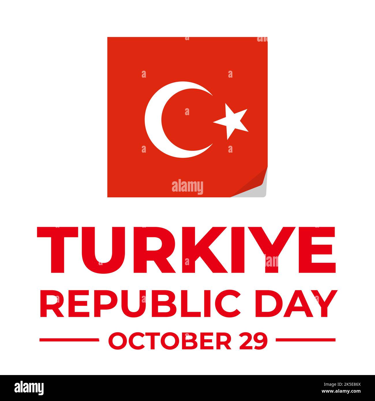 Turkey Republic Day typography. National holiday in Turkiye on October ...