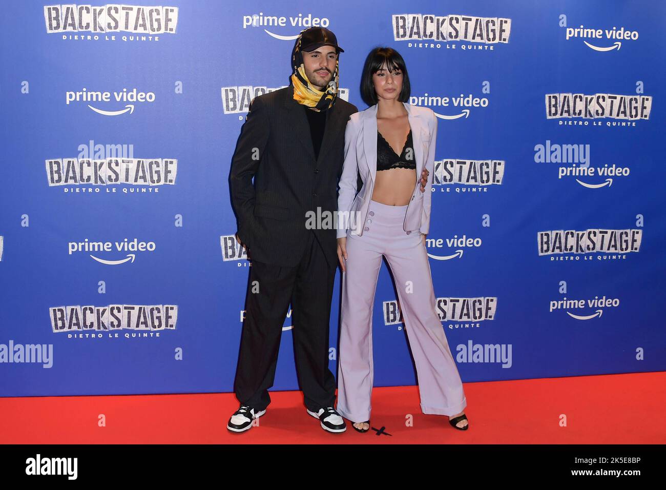 Raffaele Renda (l) and Martina Miliddi (r) attend the red carpet of the ...