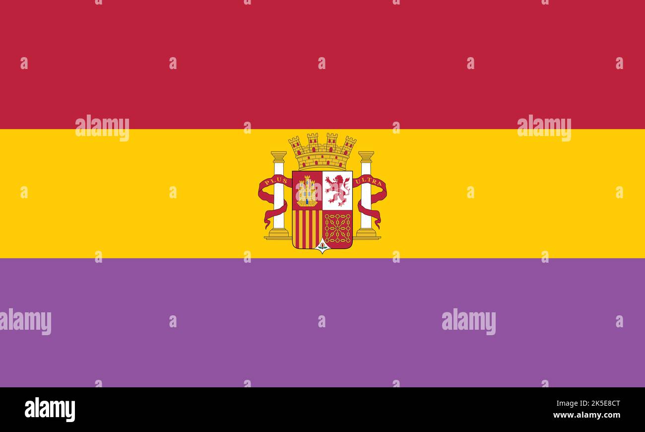 flag of Second Spanish Republic, Europe. flag representing extinct ...