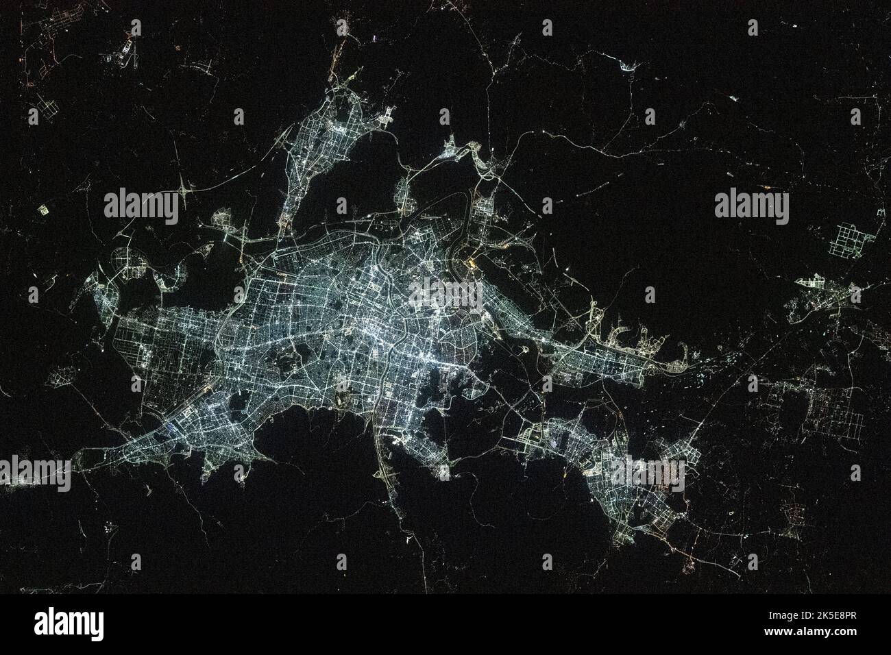 Daegu, South Korea, split by the Geumho River, is pictured during an ...