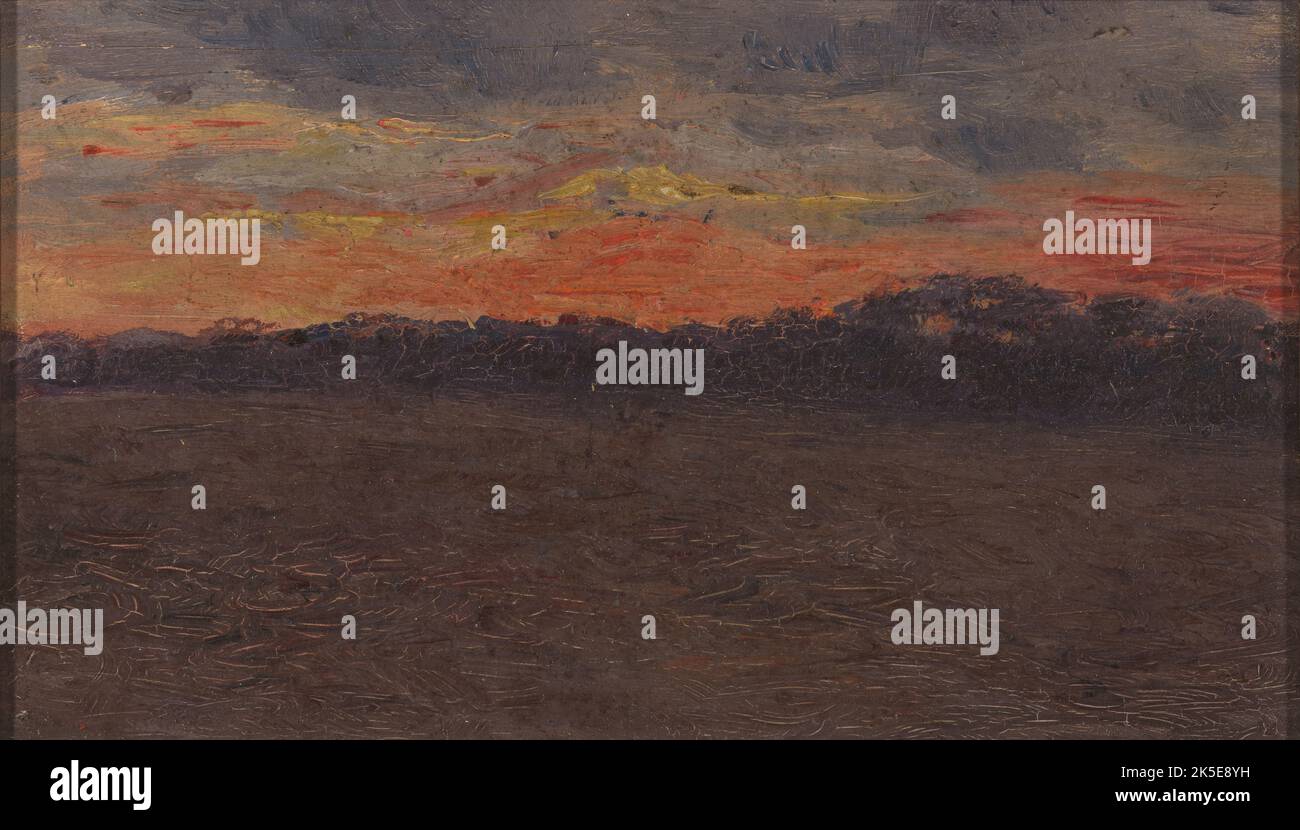 Paysage d'Afrique (Congo), c1910. African landscape, (Congo). Sunrise ...