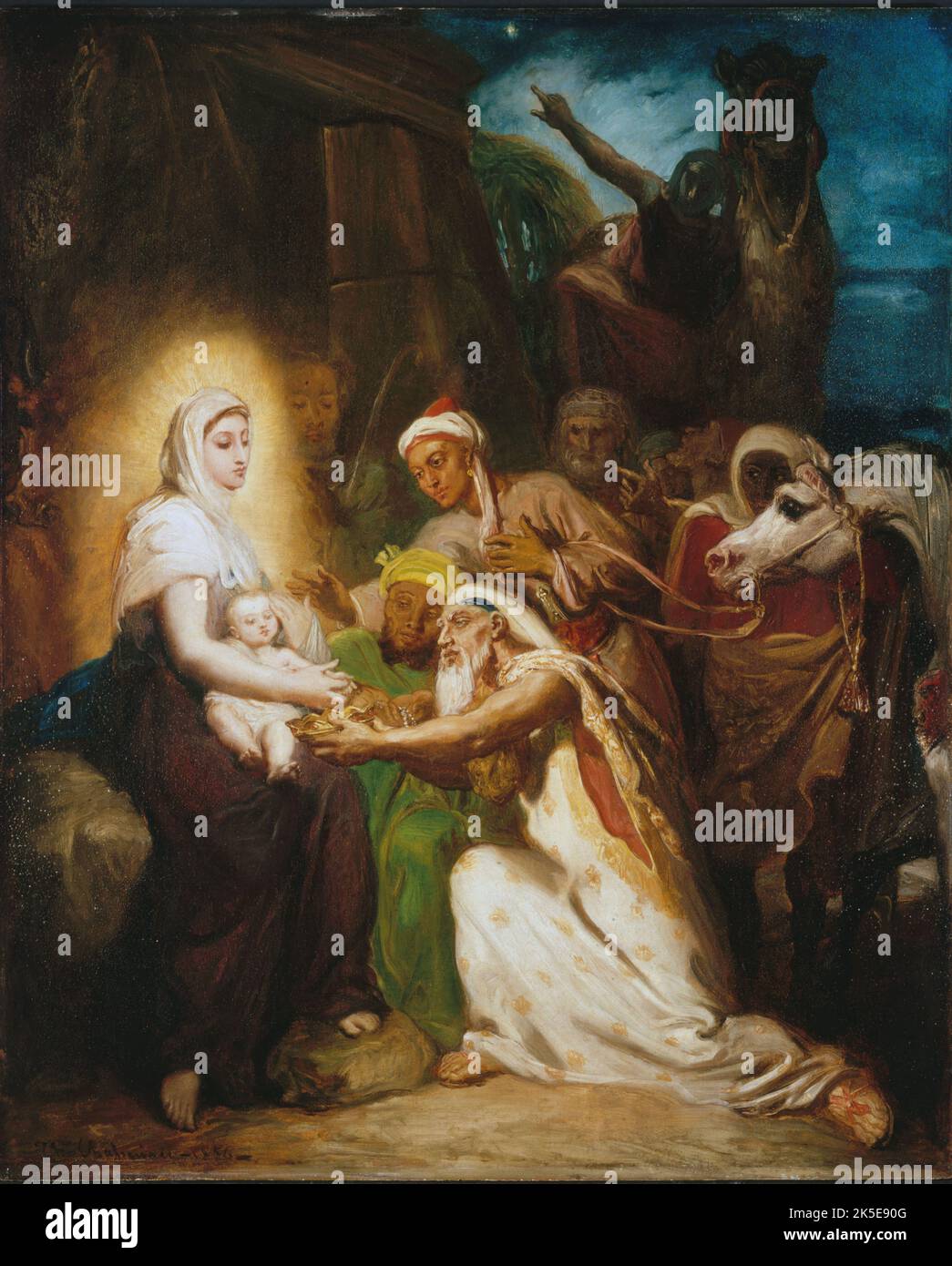 L'Adoration des Mages, 1856. Adoration of the Magi. The Three Kings ...