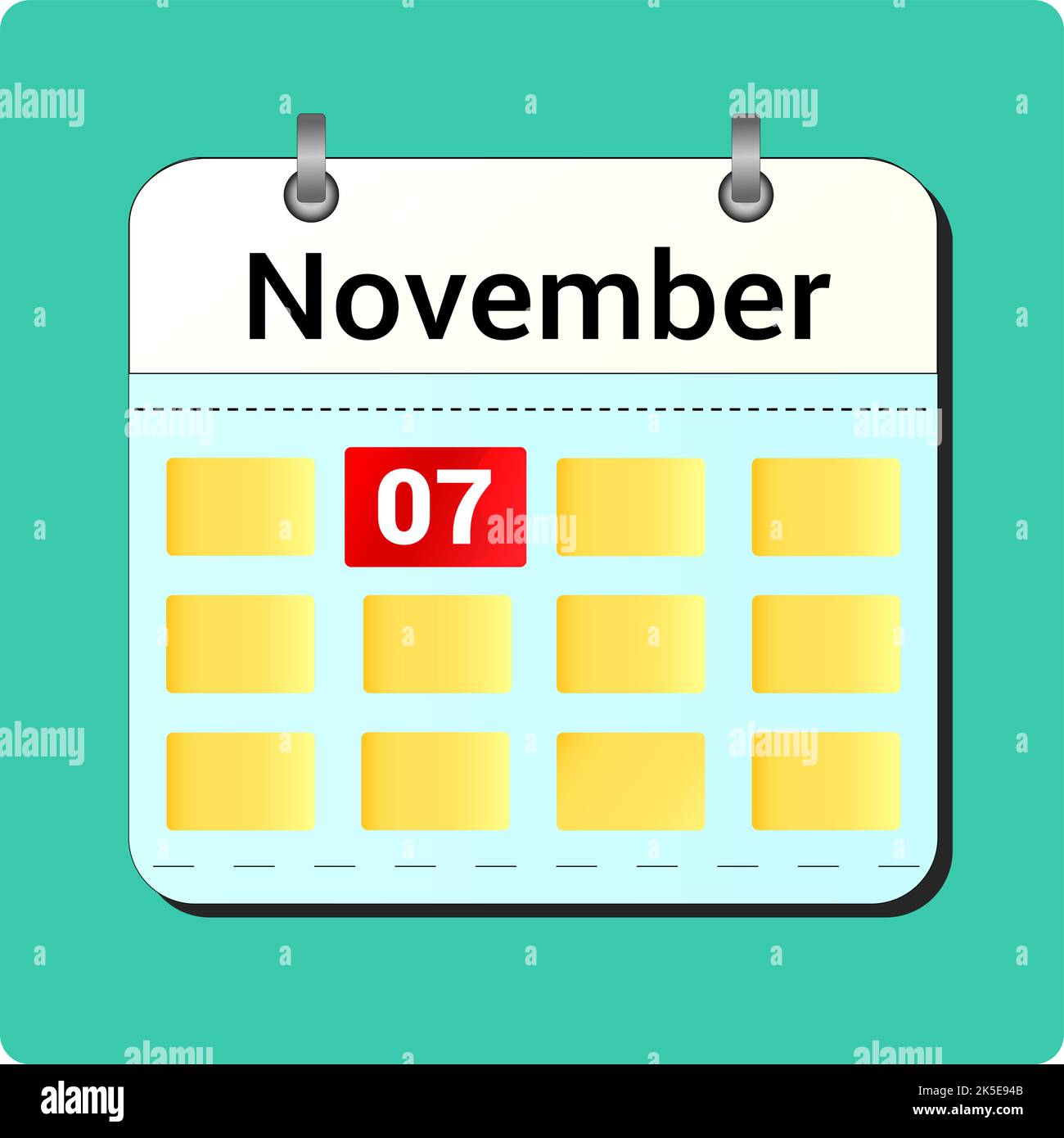 calendar vector drawing, date November 04 on the page Stock Vector ...