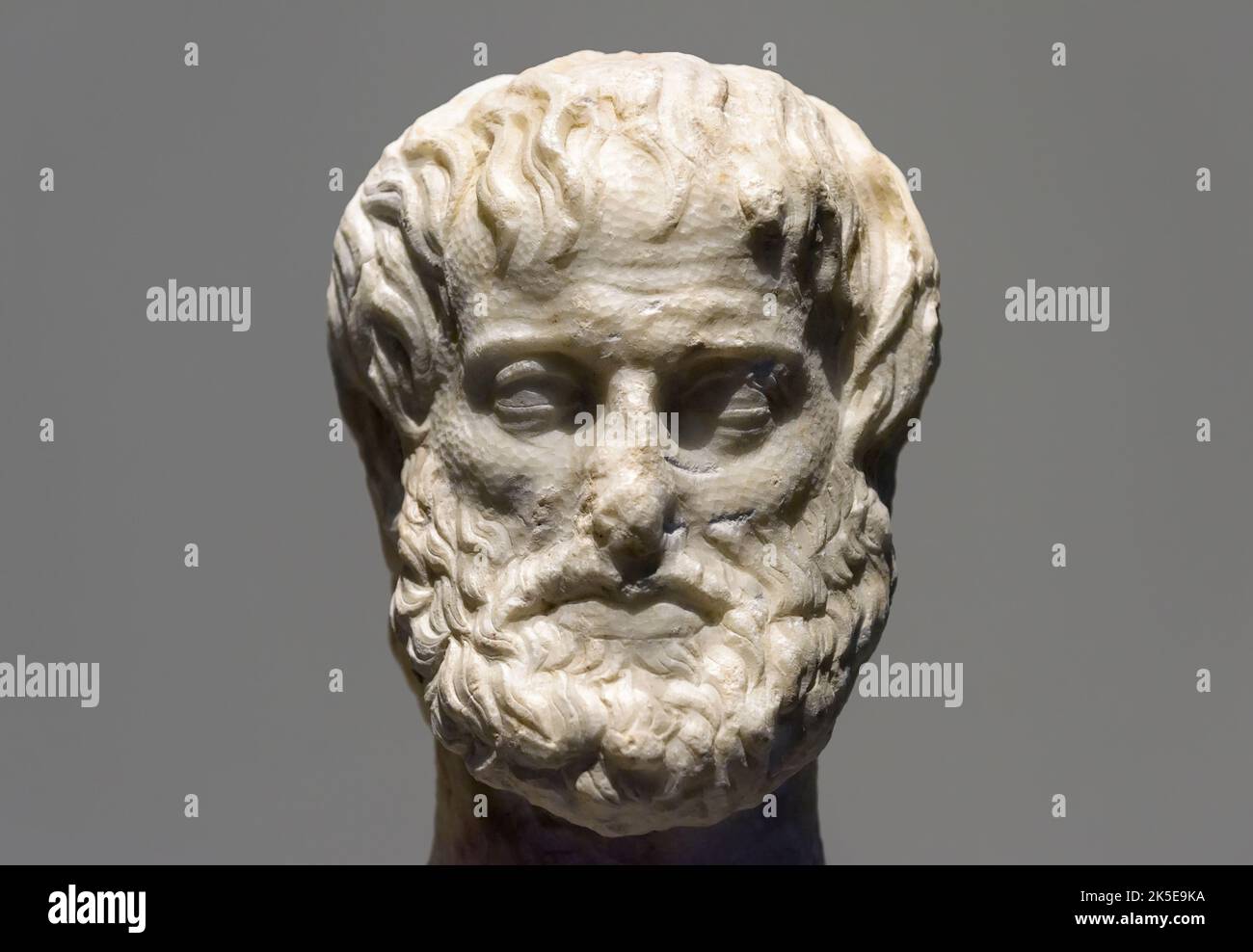 Head of Aristotle close-up, marble statue of Greek philosopher ... Head of Aristotle close-up, marble statue of Greek philosopher ...