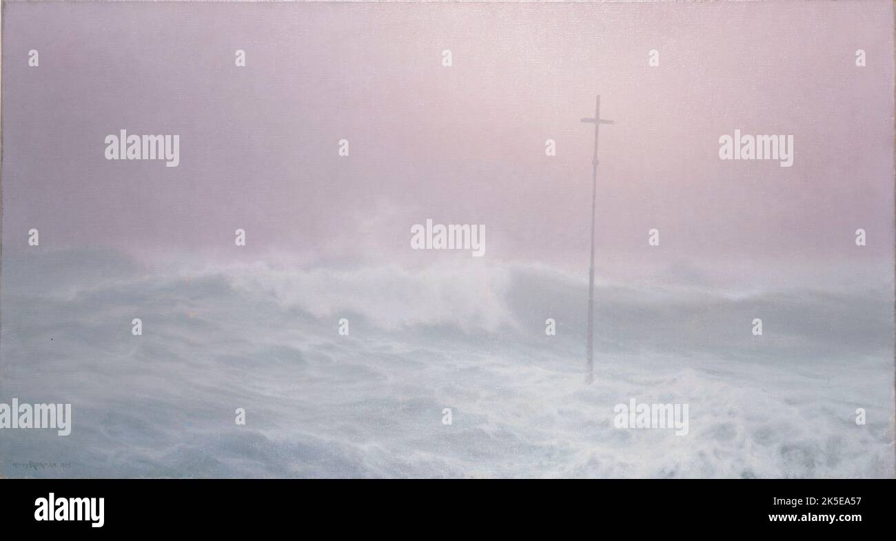 Cross in the mist, Brittany, 1905 Stock Photo - Alamy