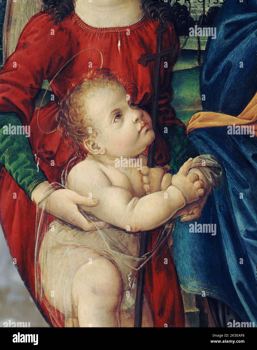 Madonna and Child with Saint John the Baptist and two angels, between 1470 and 1530 Stock Photo ...