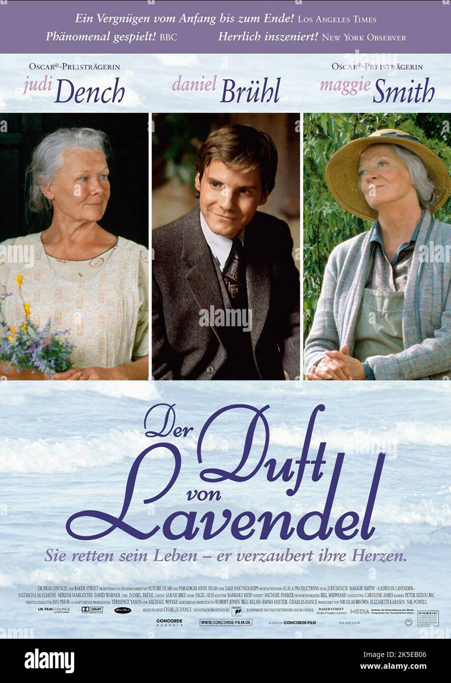 JUDI DENCH, DAVID BRÜHL, MAGGIE SMITH, LADIES IN LAVENDER, 2004 Stock ...