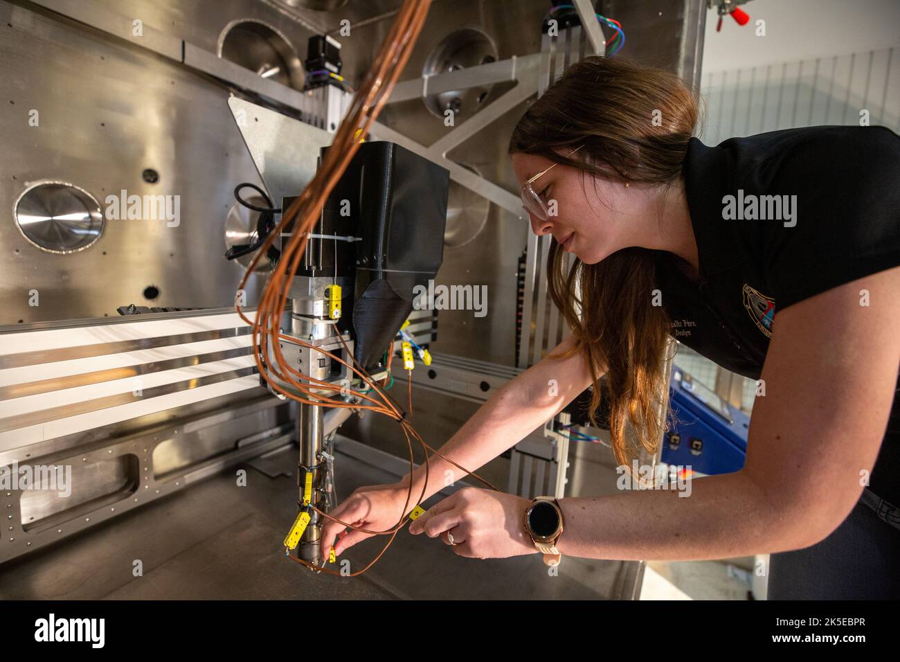 Joseliz Perez, a NASA intern at Kennedy Space Center in Florida ...