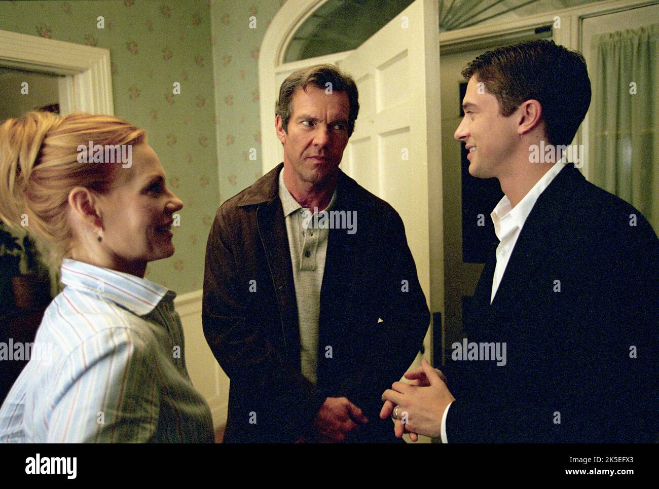 MARG HELGENBERGER, DENNIS QUAID, TOPHER GRACE, IN GOOD COMPANY, 2004 ...