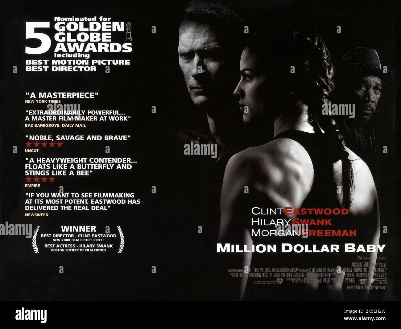 Clint Eastwood Hilary Swank Morgan Freeman Poster Million Dollar