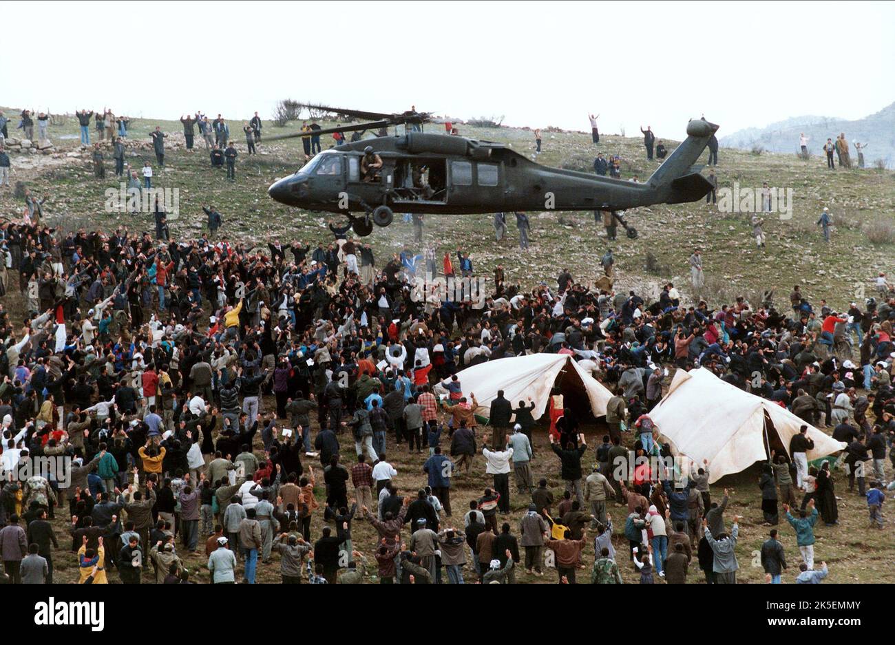 HELICOPTER,CAMP, TURTLES CAN FLY, 2004 Stock Photo - Alamy
