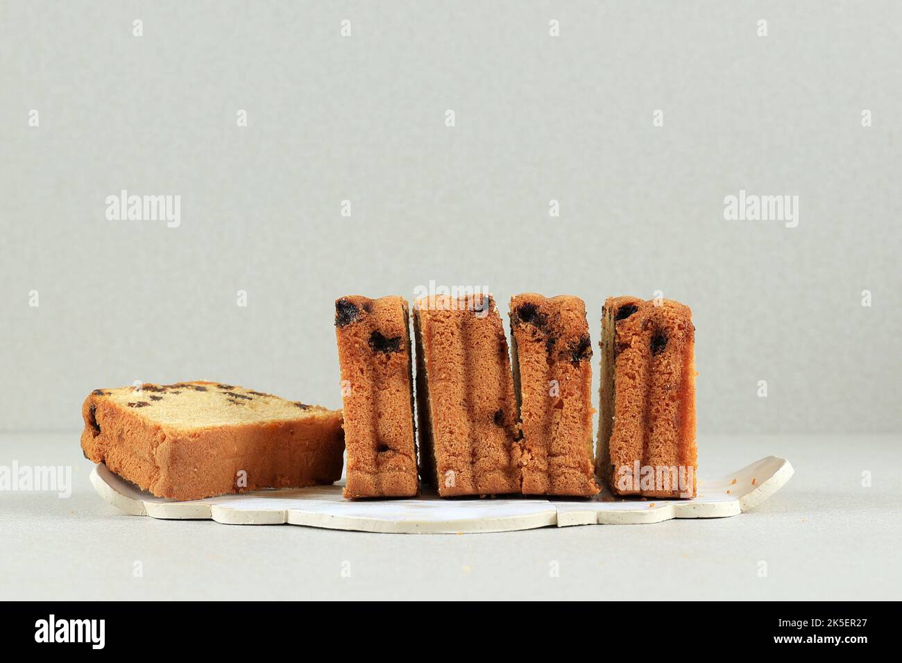 Sliced Dried Fruit Cake, Copy Space for Text Stock Photo - Alamy