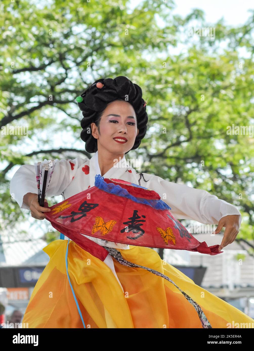 Korean Dancers performing live in the Redpath stage, Toronto, Canada ...