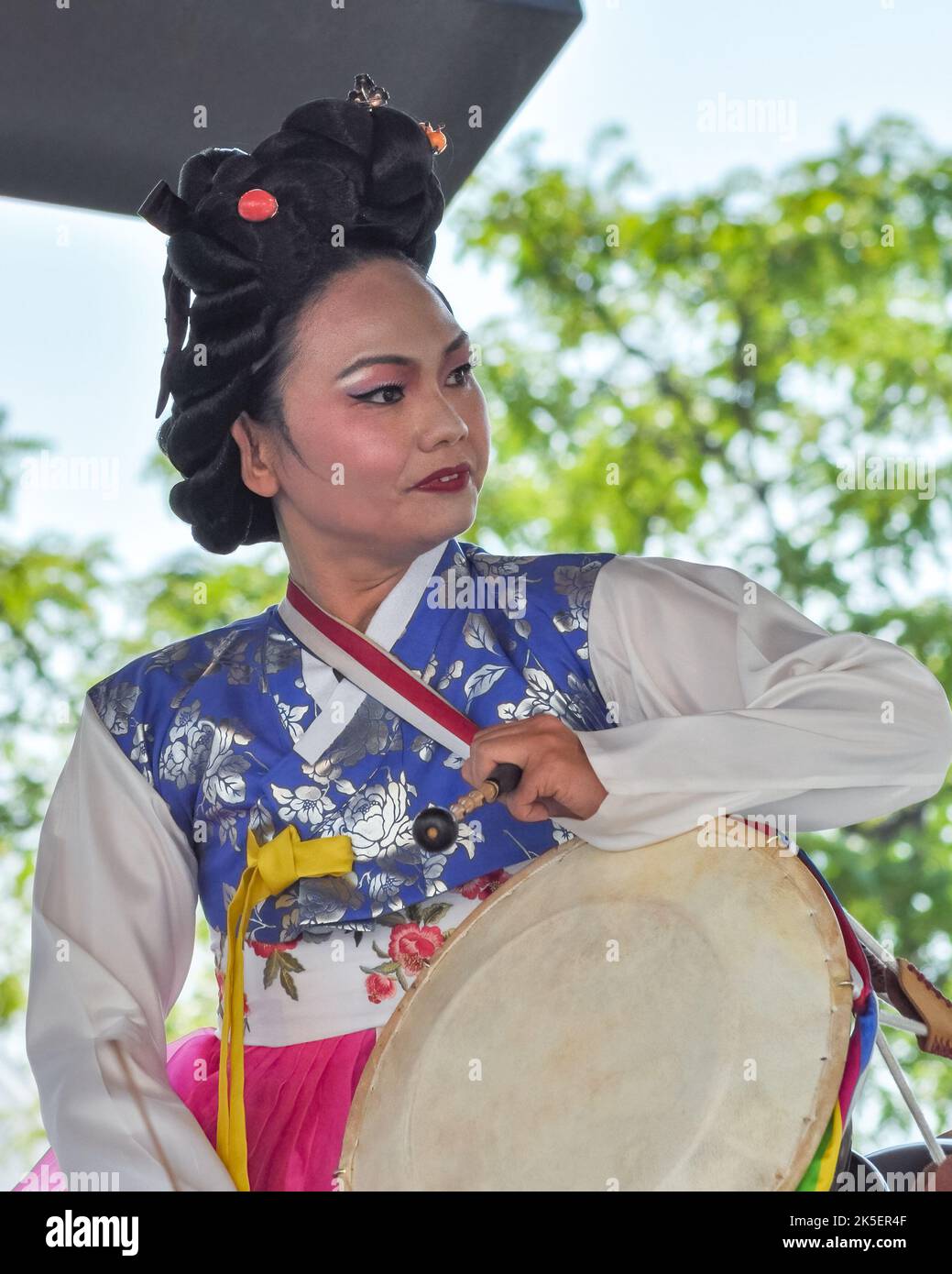 Korean Dancers performing live in the Redpath stage, Toronto, Canada ...