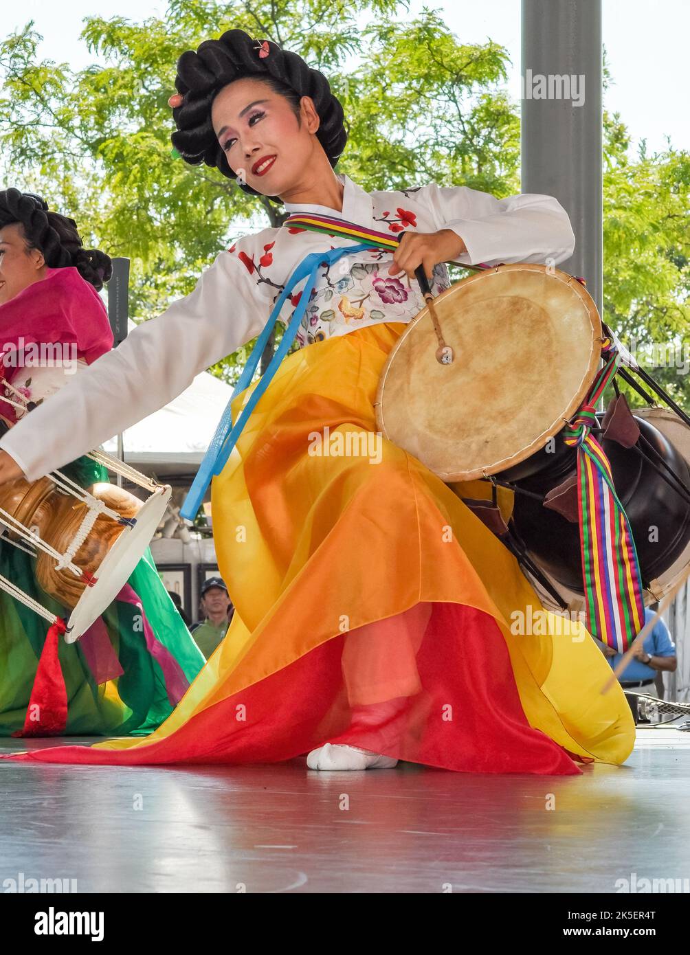 Korean Dancers performing live in the Redpath stage, Toronto, Canada ...