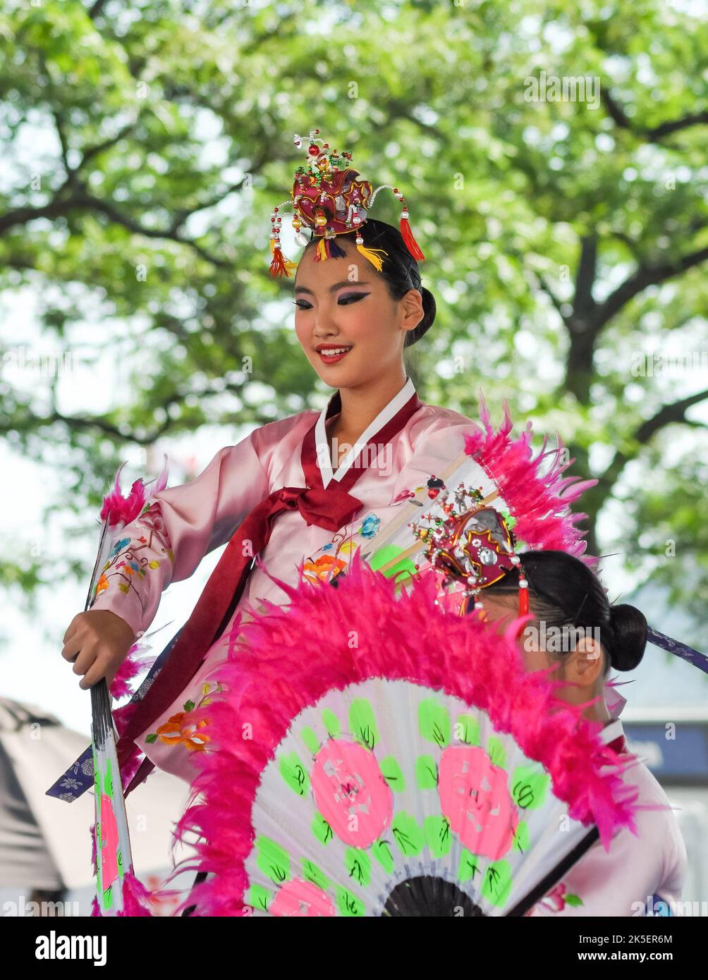 Korean Dancers performing live in the Redpath stage, Toronto, Canada ...