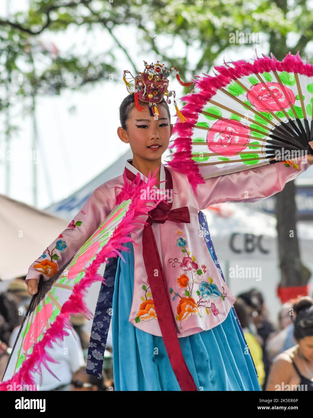 Korean Dancers performing live in the Redpath stage, Toronto, Canada ...