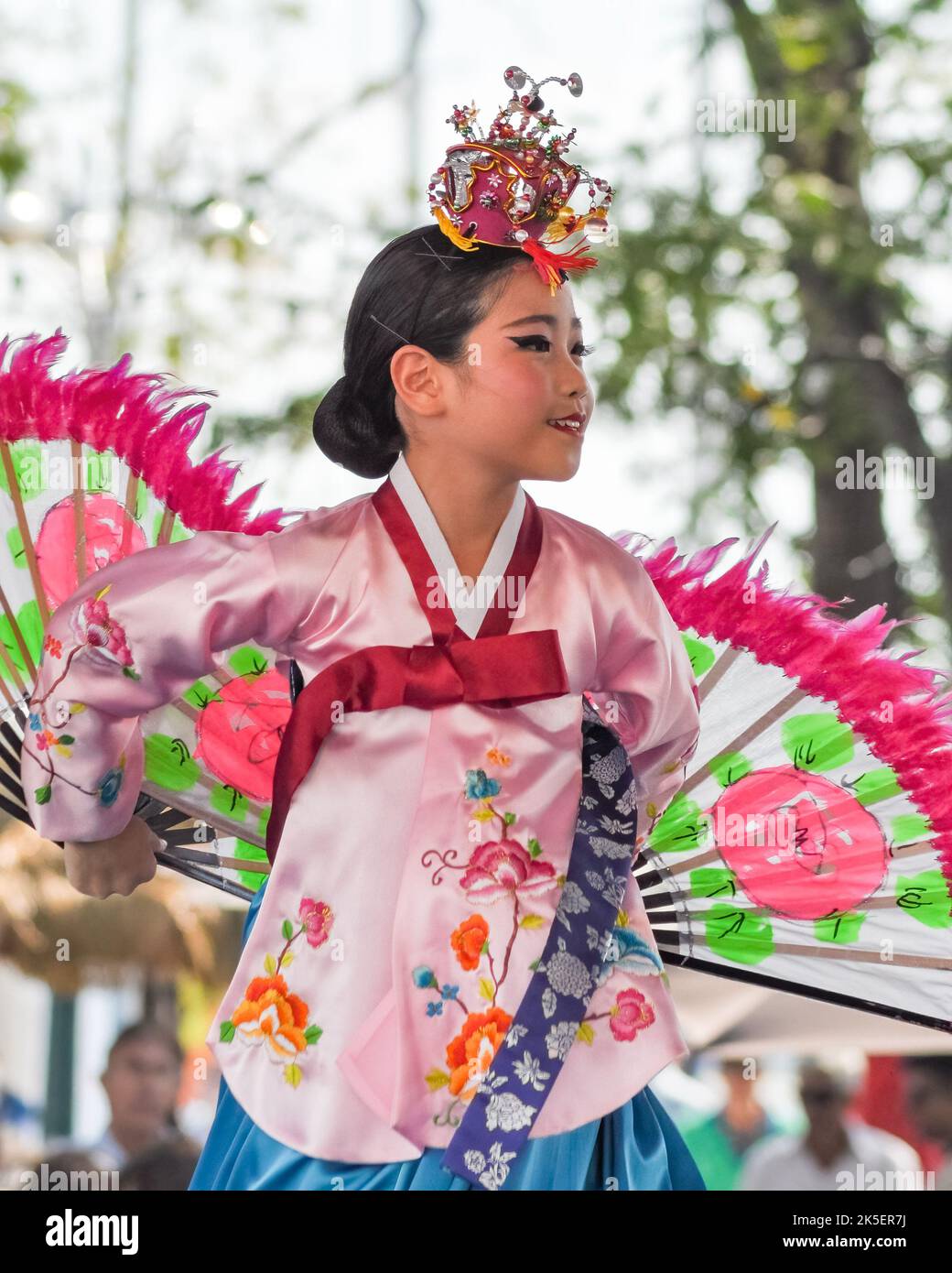 Korean Dancers performing live in the Redpath stage, Toronto, Canada ...