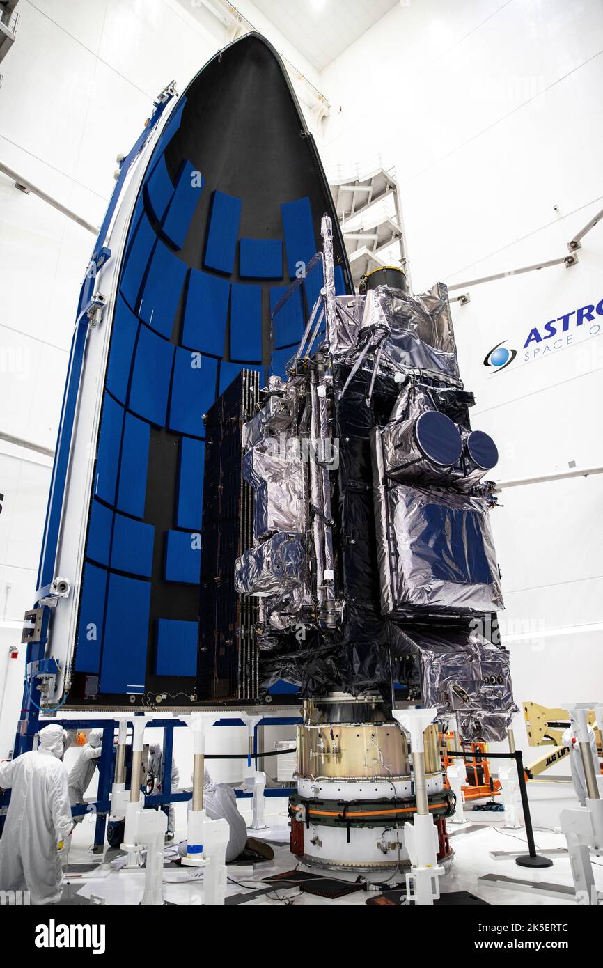 The first half of the United Launch Alliance Atlas V payload fairing is ...