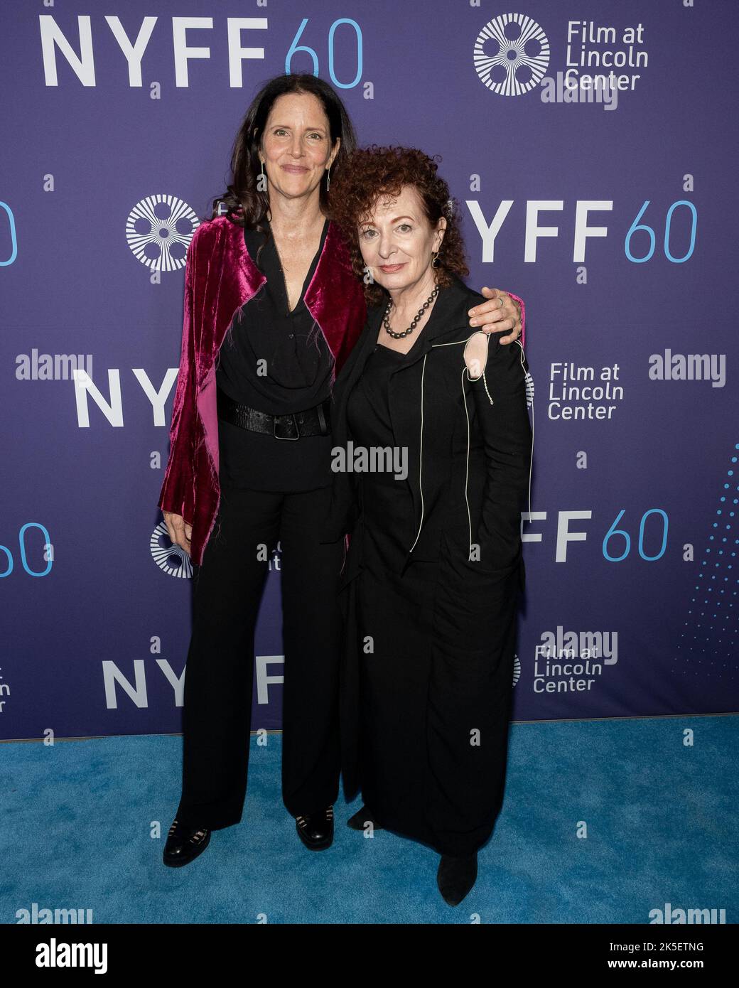 New York, USA . 07th Oct, 2022. Laura Poitras and Nan Goldin arrive for ...