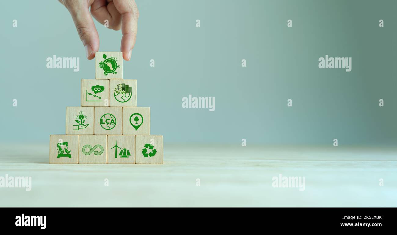 Carbon footprint, low carbon emission concept. Carbon ecological ...