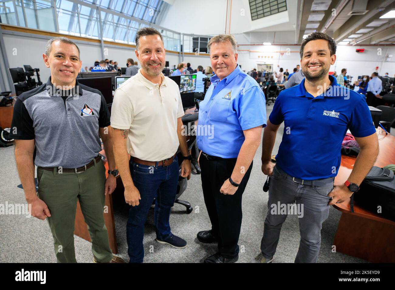 Members of the Artemis I launch team are photographed inside Firing ...