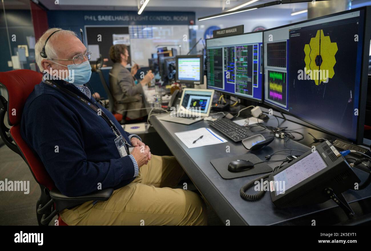 NASA James Webb Space Telescope Project Manager Bill Ochs monitors the ...