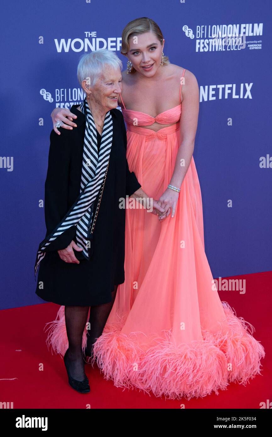 Florence Pugh and her grandmother Granny Pat attending The Wonder ...