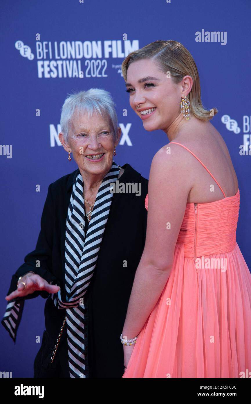 Florence Pugh and her grandmother Granny Pat attending The Wonder ...