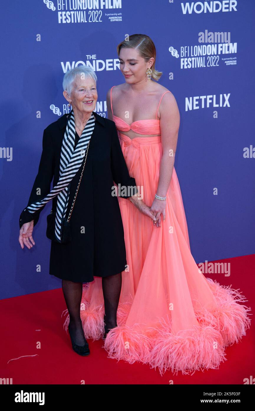 Florence Pugh and her grandmother Granny Pat attending The Wonder ...