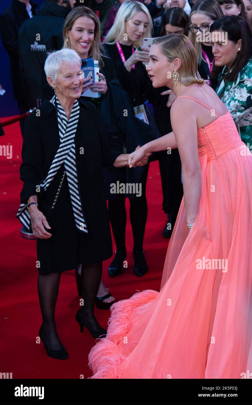 Florence Pugh and her grandmother Granny Pat attending The Wonder ...