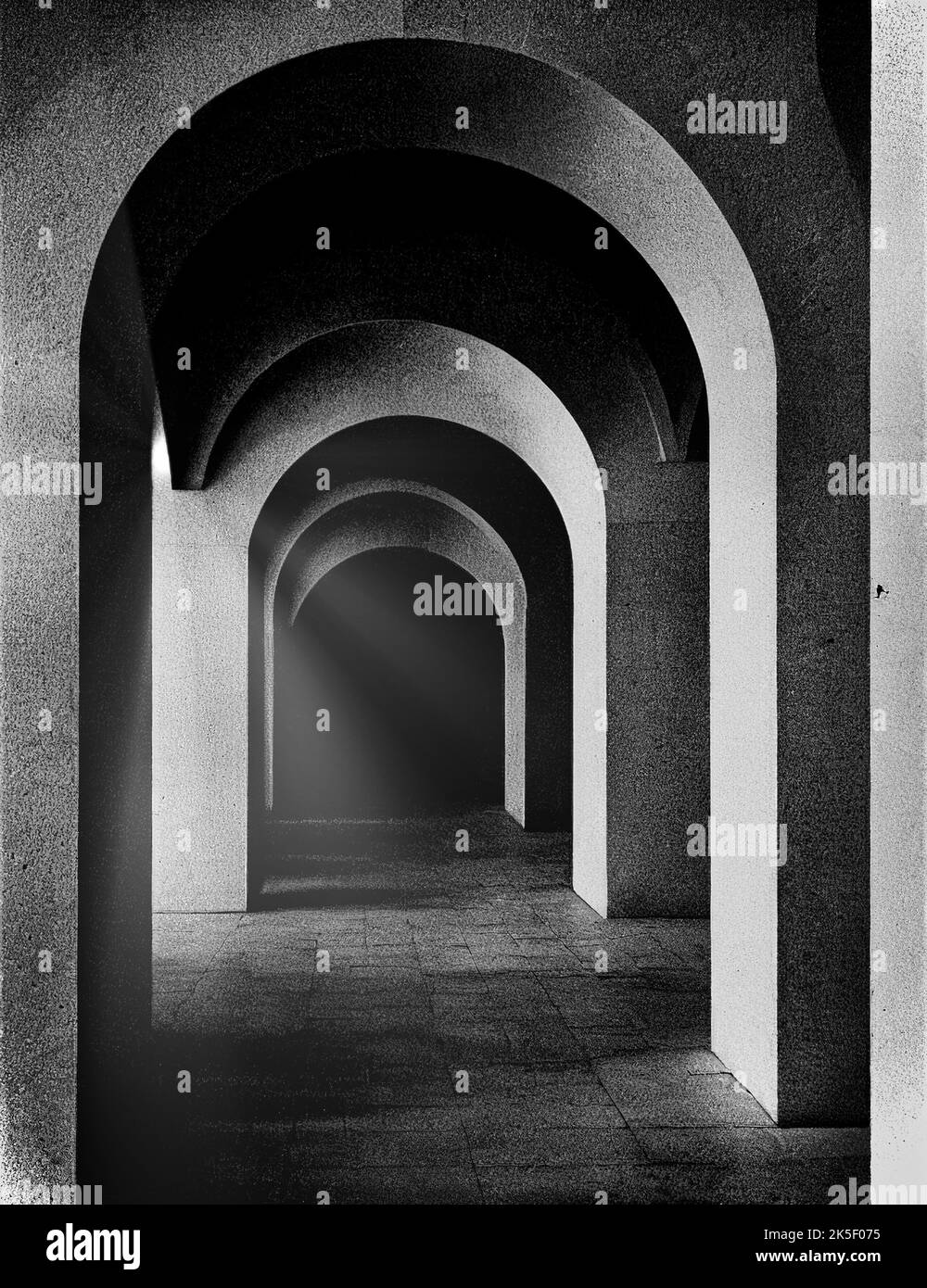 An illustration of grey arches on the hall Stock Photo - Alamy