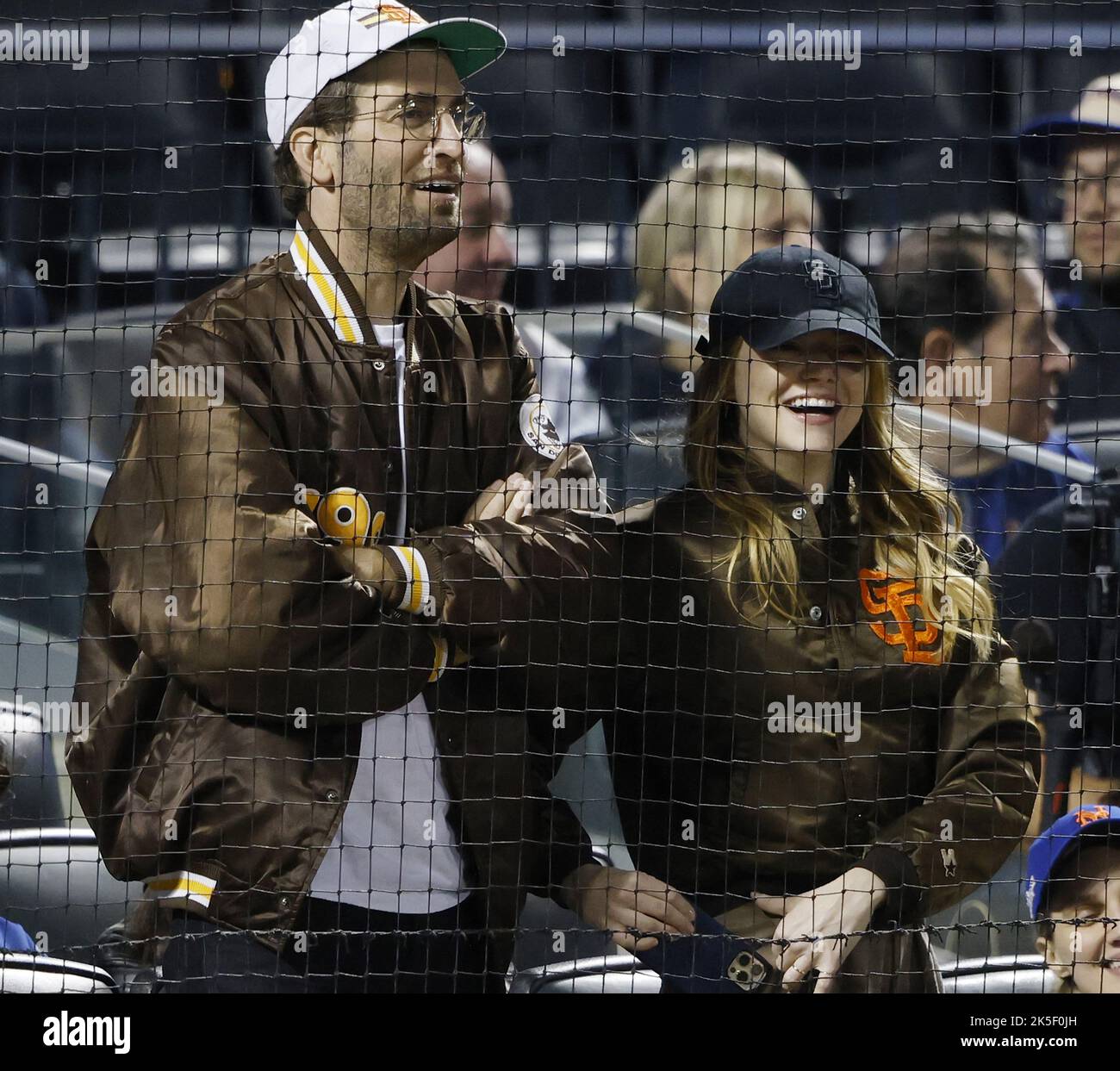 New York, USA. 07th Oct, 2022. Actress Emma Stone and her husband Dave ...