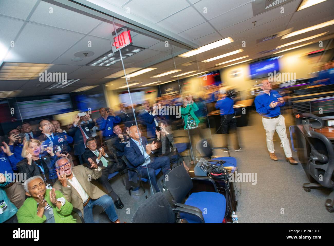 NASA’s Double Asteroid Redirection Test (DART) command team at Johns ...