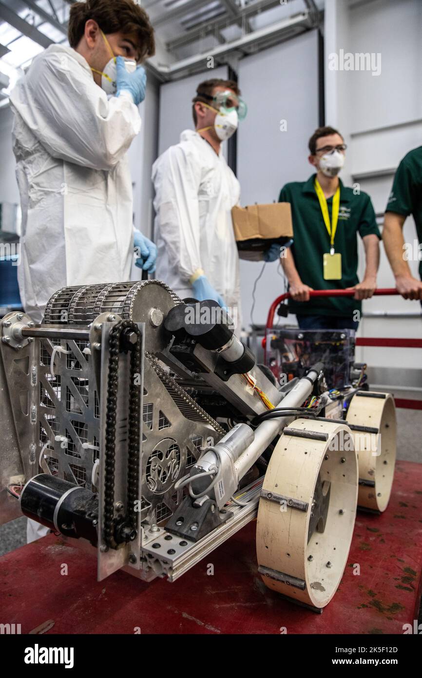Students from Colorado State University prepare their robotic miner for ...