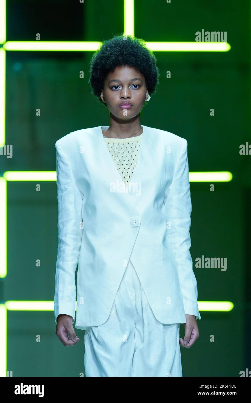 Lisbon, Portugal. 07th Oct, 2022. A model walks the runway during ...