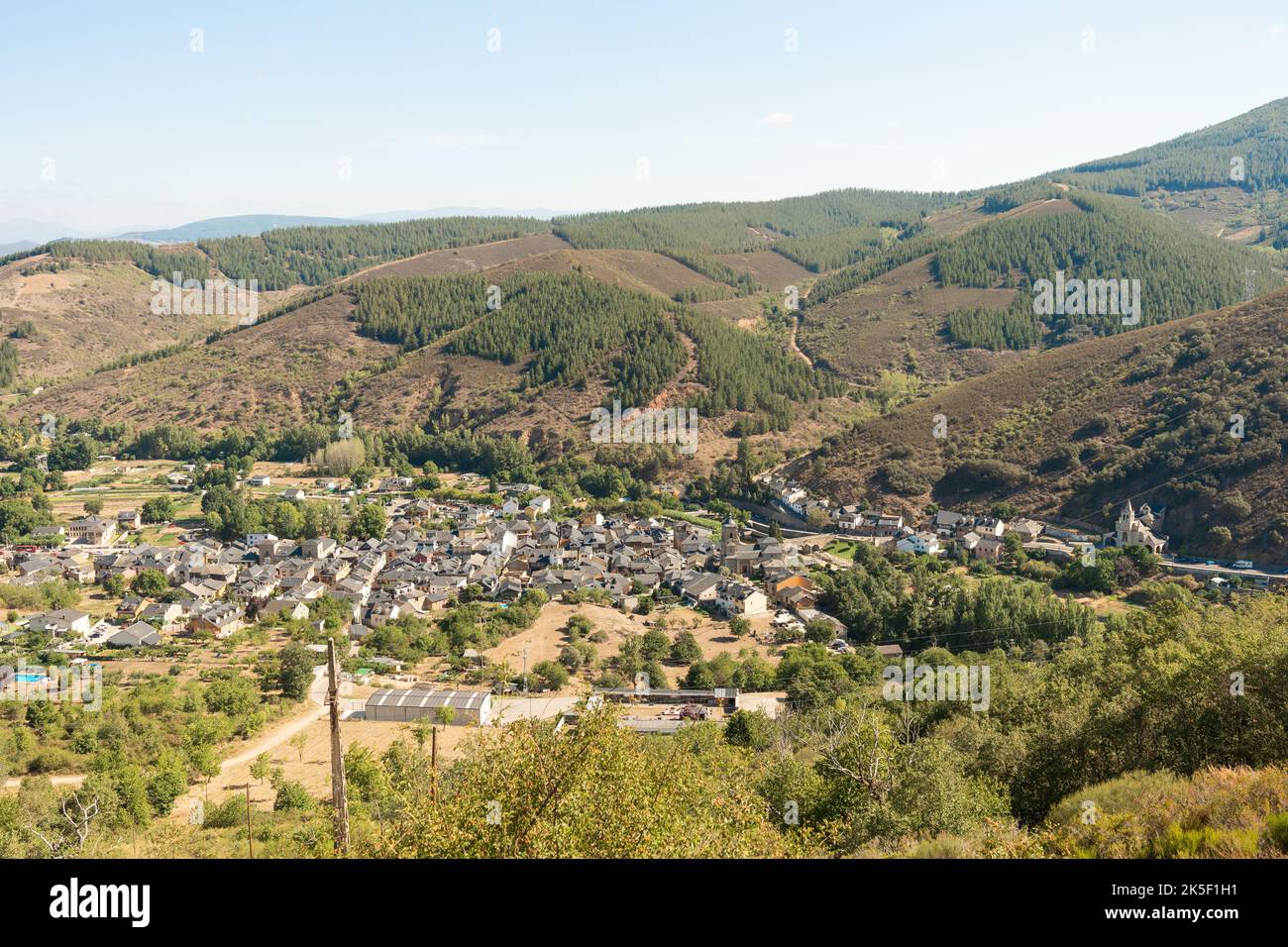 Aerial views of a rural town in Spain Stock Photo - Alamy