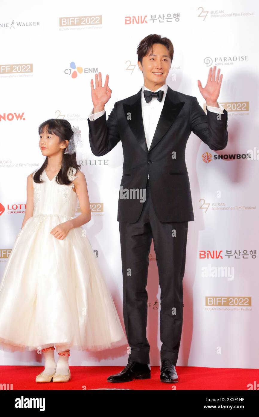 Oct 5, 2022-Busan, South Korea-Actor jung Il Woo(r) pose for take a ...
