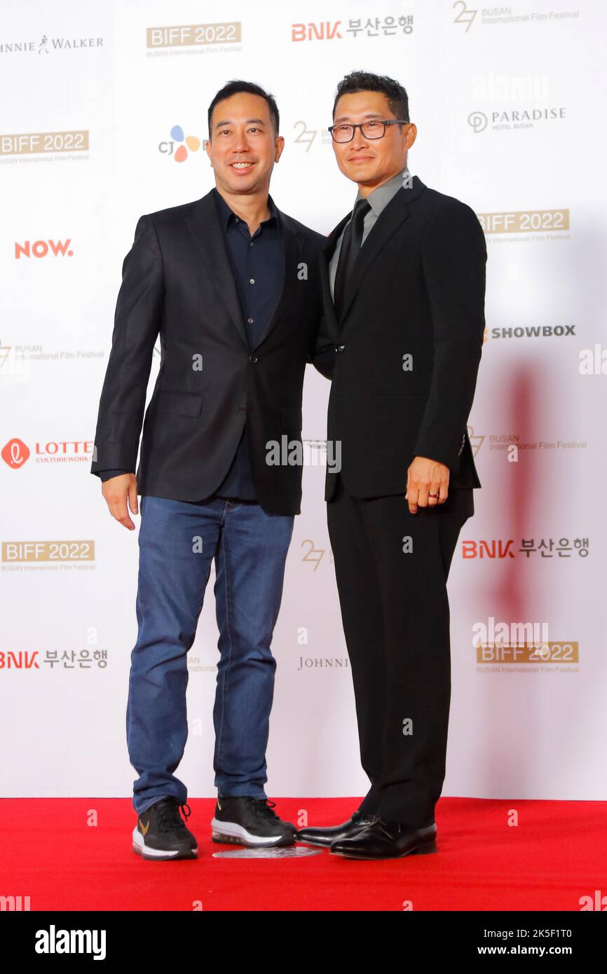 Oct 5, 2022-Busan, South Korea-(from left) John Cheng, Daniel Dae Kim ...