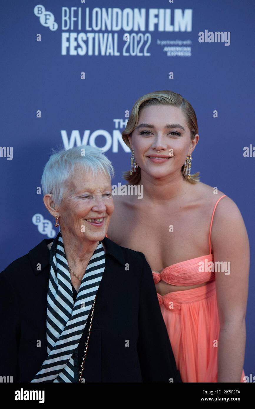 Florence Pugh and her grandmother Granny Pat attending The Wonder ...