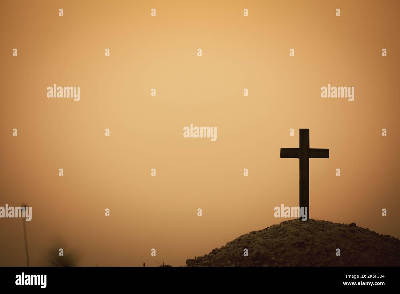 Religious concepts. Christian wooden cross. Jesus Christ cross, Easter ...
