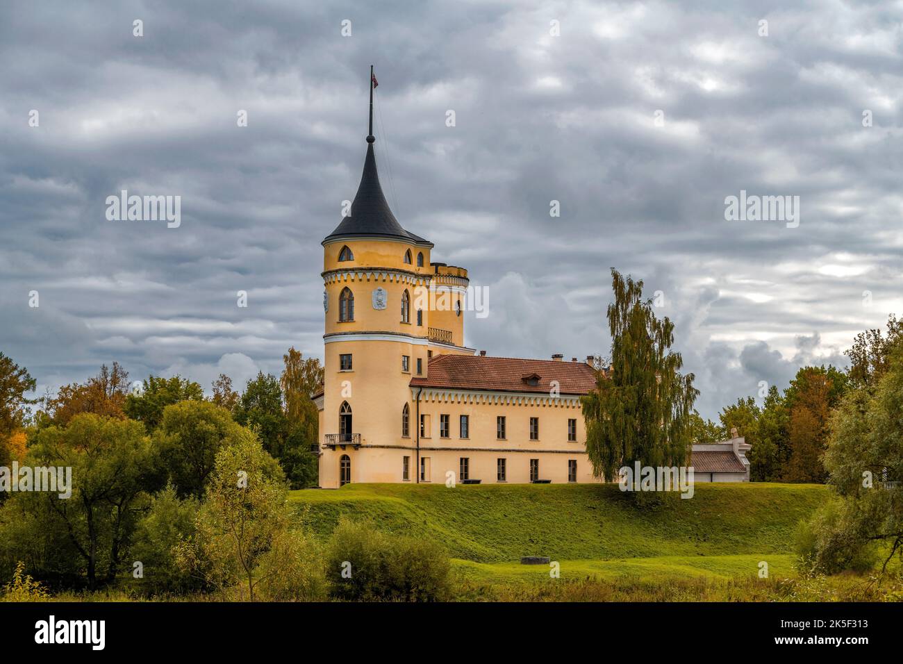 Ancient Beep Castle (Marienthal) on a cloudy September day. Pavlovsk ...