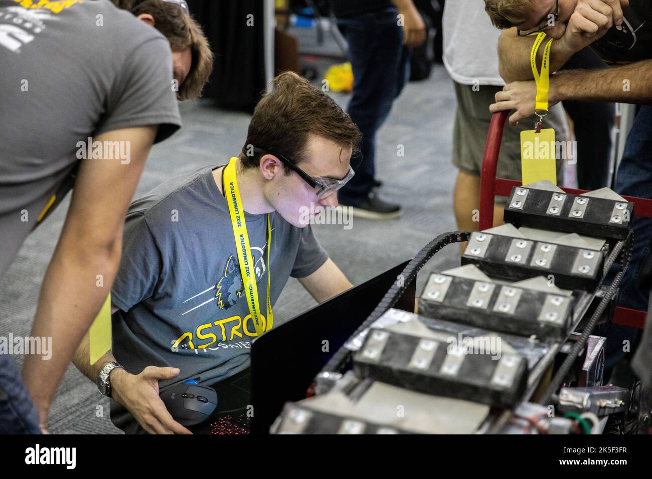 Students from the University of Rochester prepare their robotic miner ...