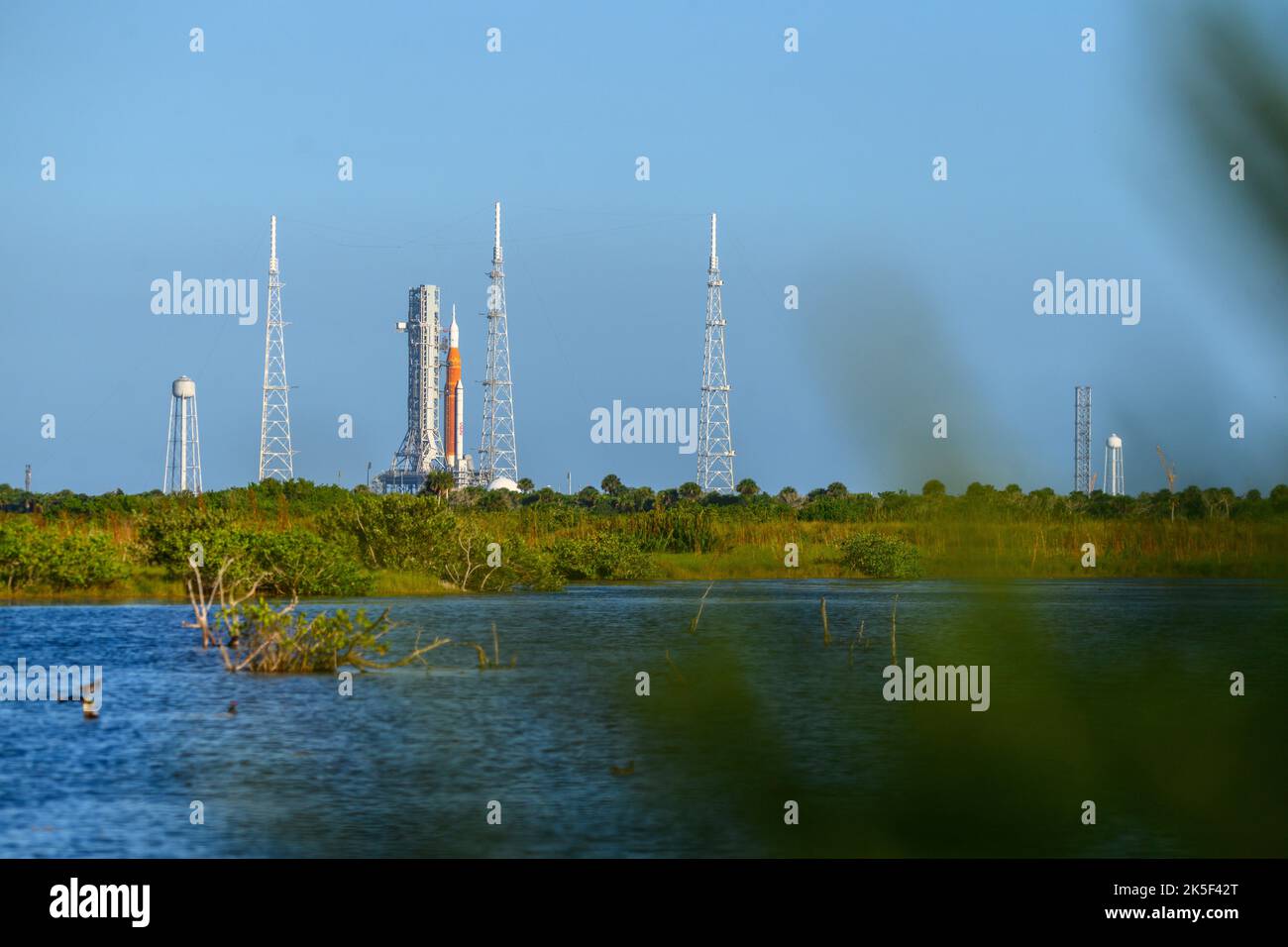NASA’s Space Launch System (SLS) rocket with the Orion spacecraft ...