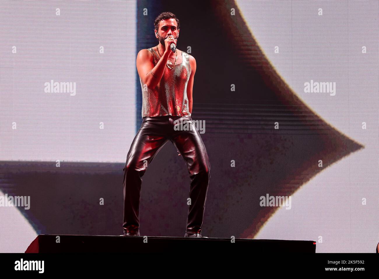 Assago, Italy. 07th Oct, 2022. Marco Mengoni performs live on stage ...
