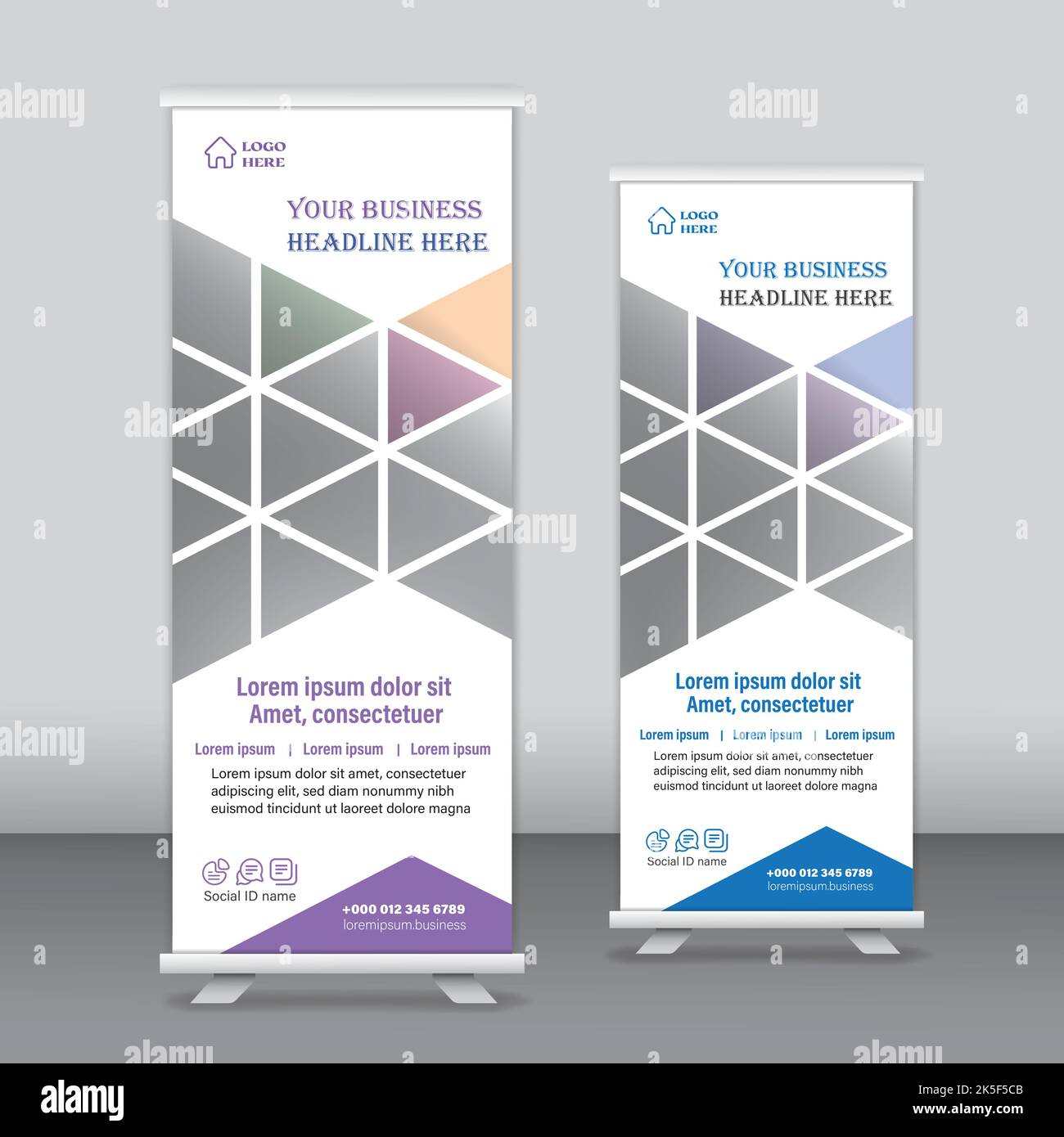 Roll-up banner template, real-state roll-up banner, corporate x banner ...