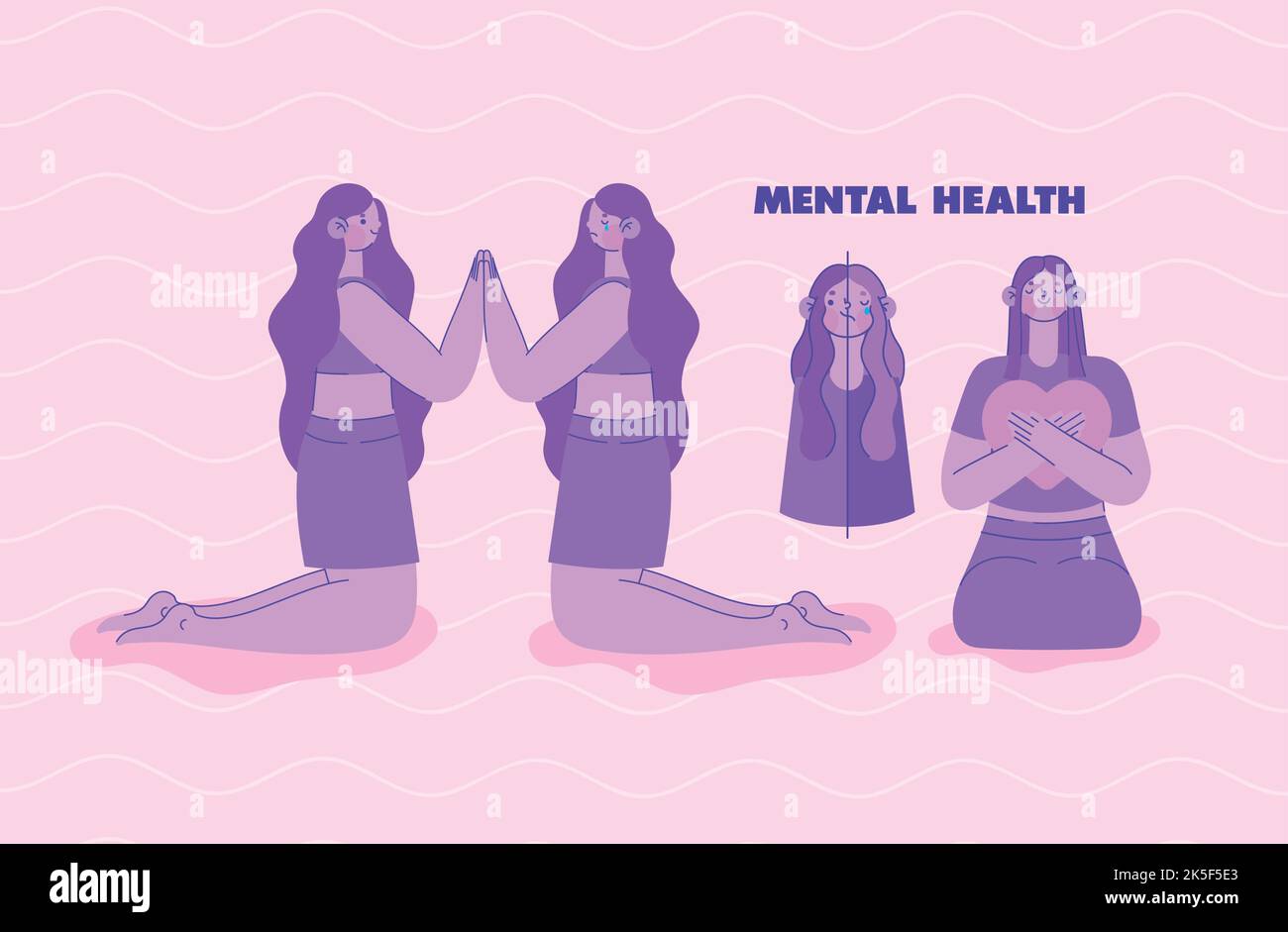 illustration of mental health Stock Vector Image & Art - Alamy