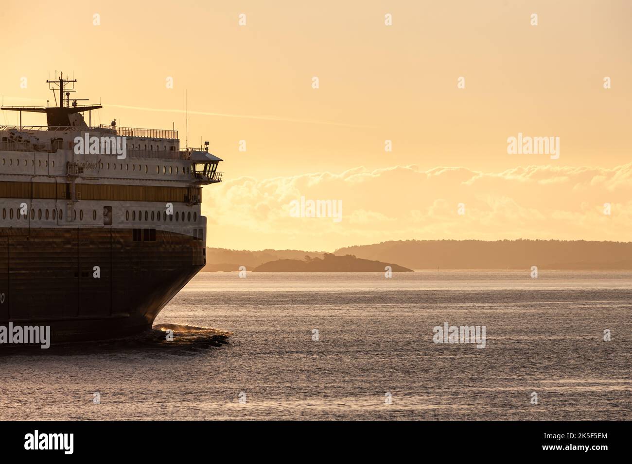 Kristiansand, Norway, 21th Sep, 2022: The Color Line SuperSpeed1 ship ...