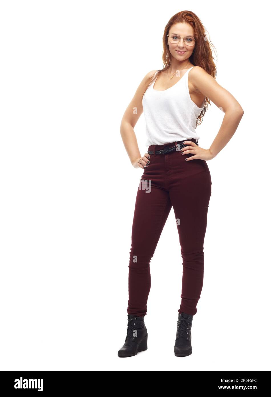 Hipster trendy female model Cut Out Stock Images & Pictures - Alamy