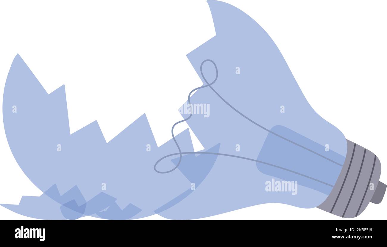 broken light bulb Stock Vector Image & Art - Alamy